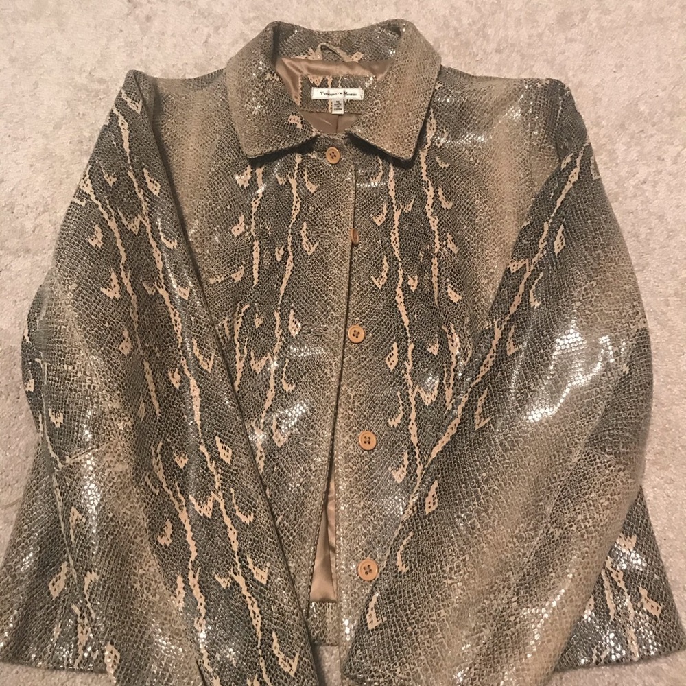 Snakeskin Leather Jacket - Gem